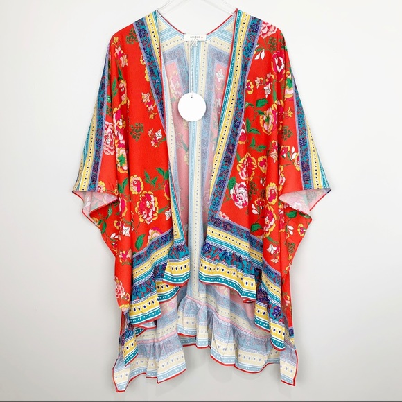 Umgee | Sweaters | Groovy Garden Floral Print Kimono | Poshmark